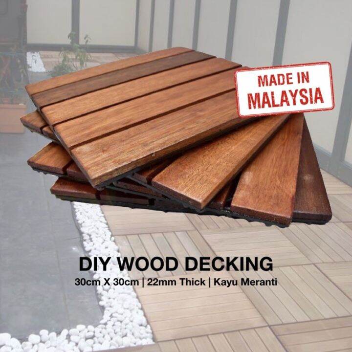 DIY Wood Decking/ Solid Wood Floor / Kayu Meranti /Floor Decking ...