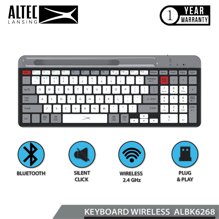 Altec Lansing Keyboard Dual Mode Wireless/Bluetooth ALBK6268 | Lazada ...