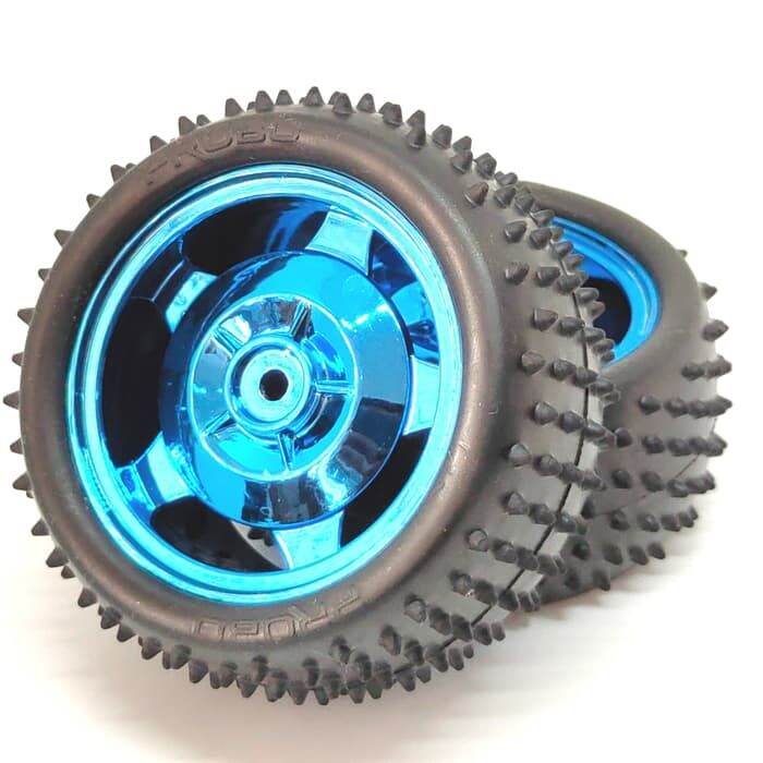 Roda Robot Smart Car 85mm Blue RC Whell Velg +Ban Duri Track Off-Road ...