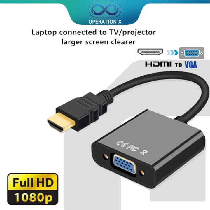 OPERATION X HDMI to VGA Adapter 1080P HDMI Male to VGA Female Converter ...