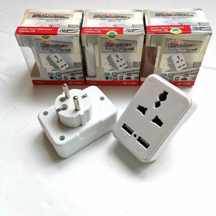 Stop Kontak Multi Serbaguna + 2USB | Lazada Indonesia