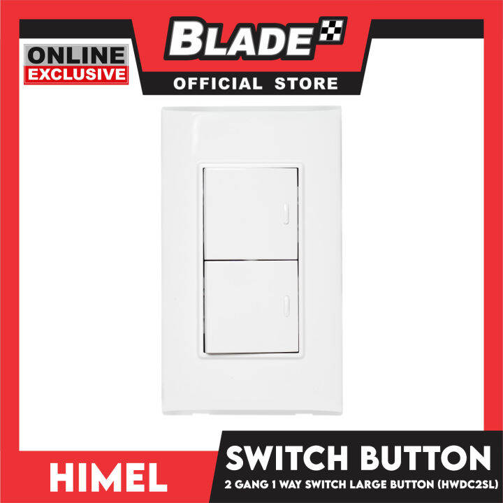 Himel 2 Gang 1 Way Switch Large Button HWDC2SL | Lazada PH