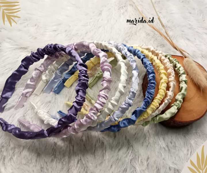 Bando Korea Kerut - Bando Scrunchie Satin - Bondu Korea Style ...