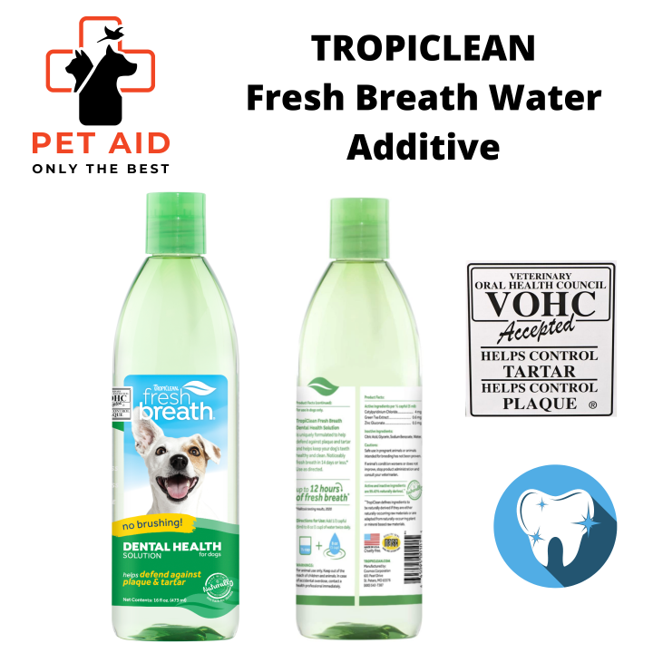 Fresh Breath by TropiClean Oral Care Water Additive for Pets, 16oz ...