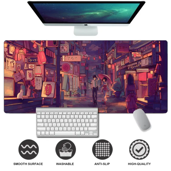 Tokyo Japan Nightlife Gaming Mouse Pad Large Extended Mousepad XL ...