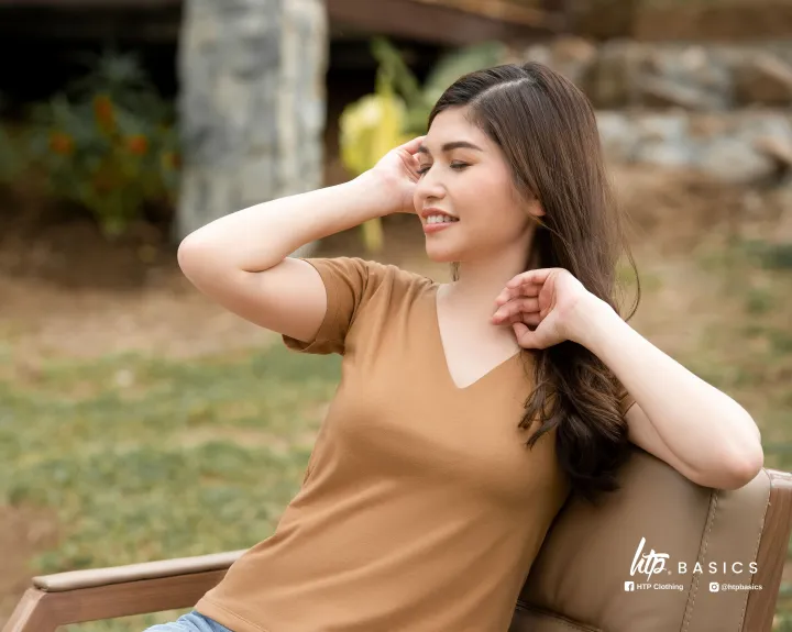 HTP Basics Double Front V-Neck Tees (Medium to Large) | Lazada PH