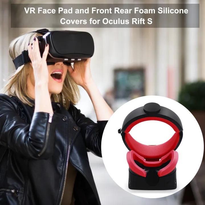 New 3 In1 VR Face Pad &Front Rear Foam Silicone Covers For OculusRift S ...