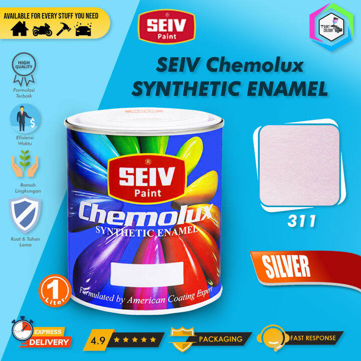 CAT BESI KAYU SEIV CHEMOLUX SUPER 311 Silver | Lazada Indonesia