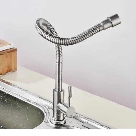 HO- SUS 304 Stainless Steel Flexible Kitchen Faucet Sink Faucet | Lazada PH