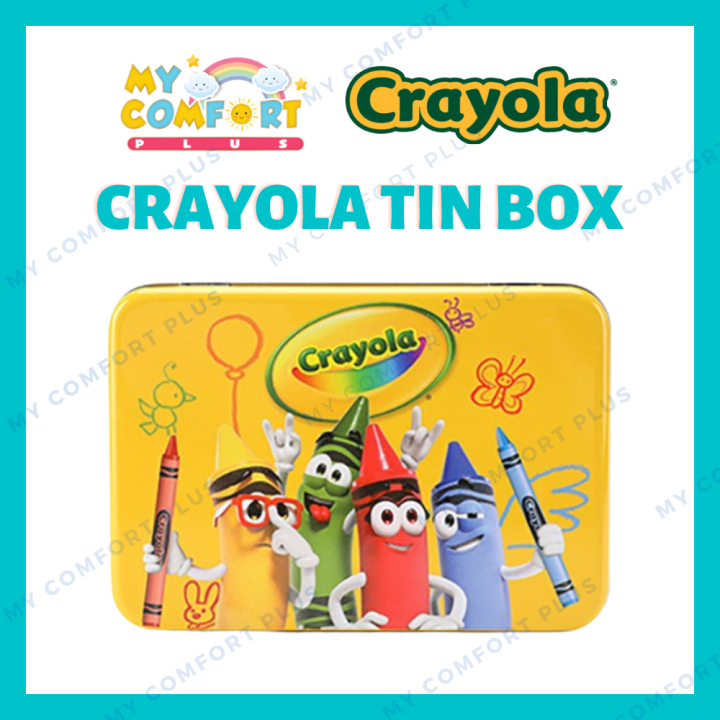 Crayola Tin Box Crayon Storage Box Empty Storage Box (Does not contain ...