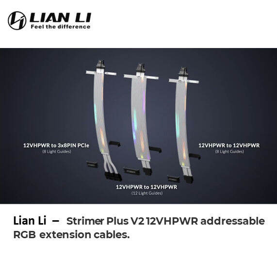 Lian Li Strimer Plus V2 12VHPWR ARGB (PW16-12PV2 / PW16-8PV2 / PW168-8PV2) | Lazada