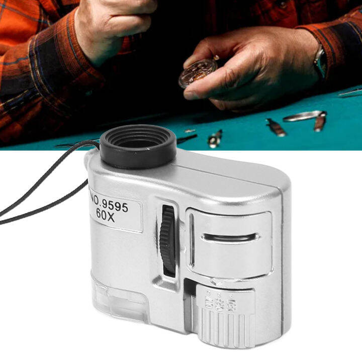 Portable Microscope 60X Mini Microscope Lightweight UV Light for ...