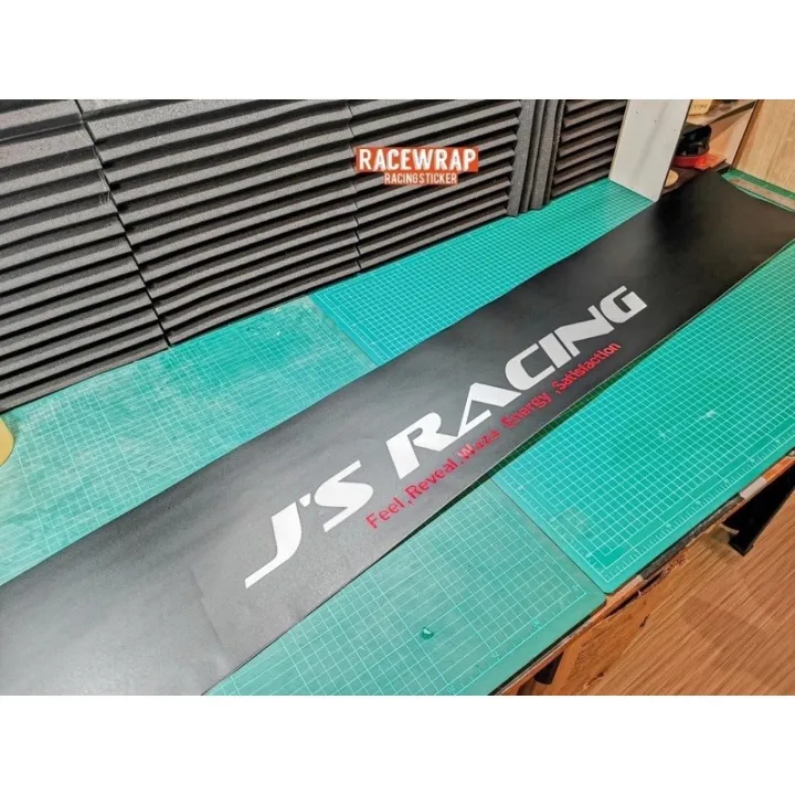 สติกเกอร์คาดหน้า J'S racing สติกเกอร์บังแดด สติกเกอร์แต่งรถ สติกเกอร ...