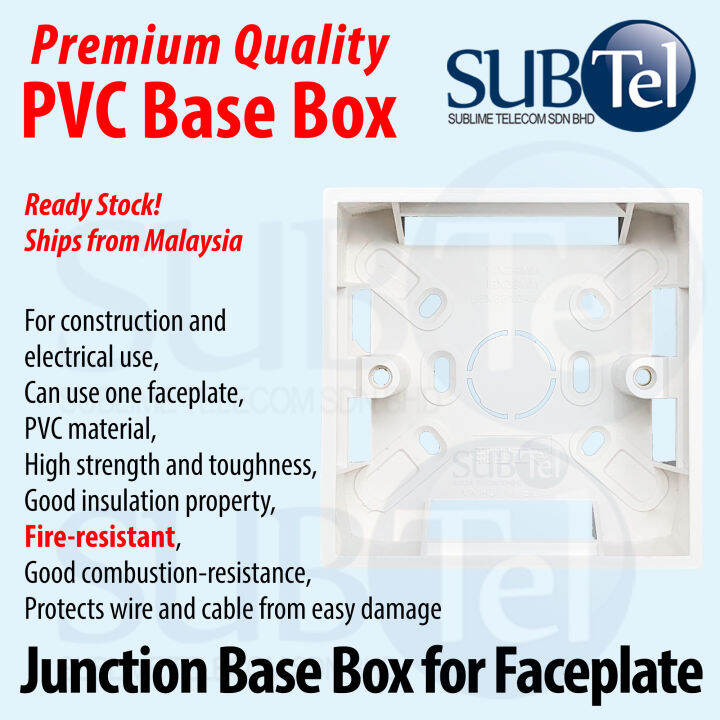 Junction Box for wall Faceplate PVC NUT Switch Base Box Socket Cover ...