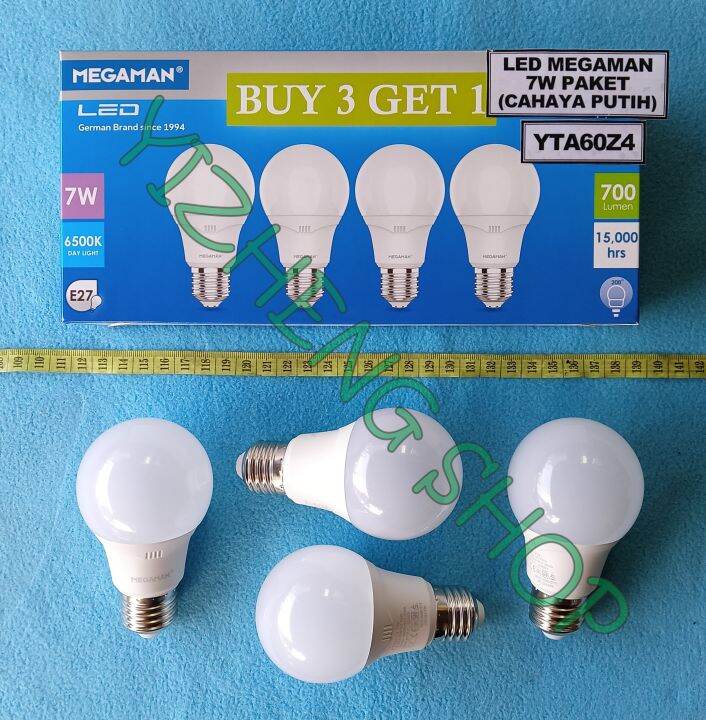 LAMPU LED 7W PAKET MEGAMAN YTA60Z4 6500K DAYLIGHT | Lazada Indonesia