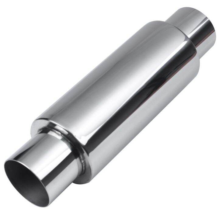 2.5 Inch Inlet Universal Resonator/Performance Muffler Stainless Steel ...
