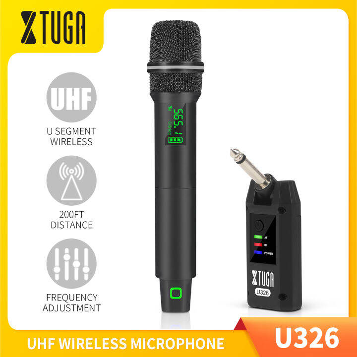 XTUGA U326 UHF Wireless Microphone System with Handheld Microphone ...