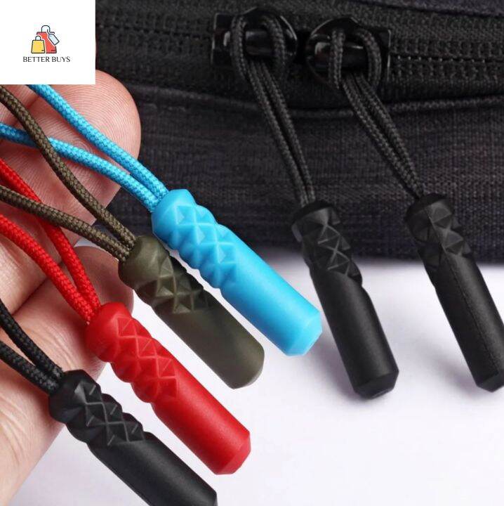 Better Buys Buckle Zip Cord Rope Tag 1PC Zipper Replacement Clip Anti ...