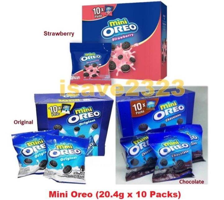 Mini Oreo (20.4g x 10 Packs) - Original / Chocolate / Strawberry | Lazada