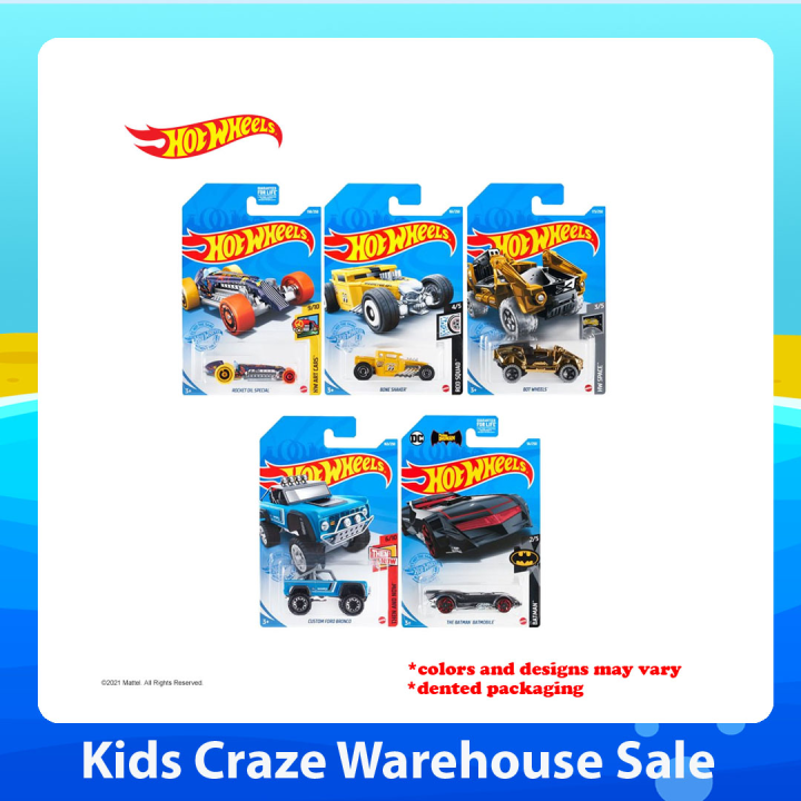 Hot Wheels Basic Car Bundle of 5 (Dented Packaging) *Designs may vary ...
