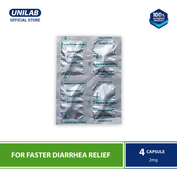 Unilab Diatabs 4s Loperamide Capsules 2 mg - Faster and Complete Relief ...