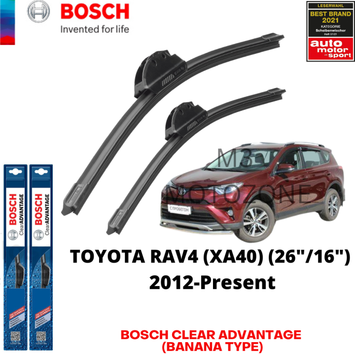 Bosch Clear Advantage Wiper Blade Set (banana type) for Toyota Rav 4 ...