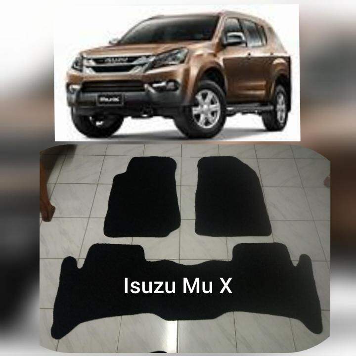 Isuzu Mu-X Isuzu MUX nomad rubber car mat with piping 1st and 2nd row ...