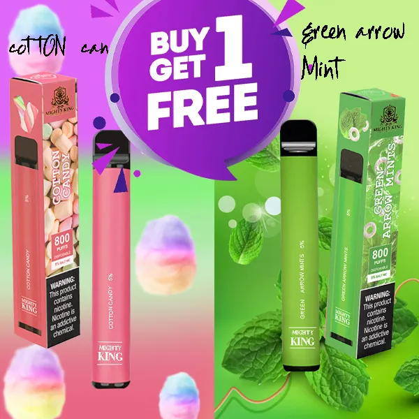 BUY 1 TAKE 1 LEGIT MIGHTY KING Puff Plus smoke vapers full set（800 ...