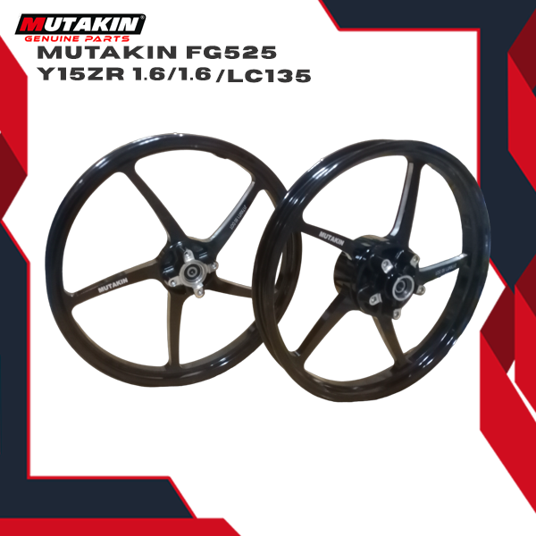 SPORT RIM 525 FG525 5 Batang YAMAHA LC135 Y15ZR BLACK Cast Wheel Sport ...