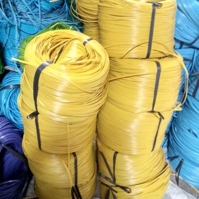 bahan rattan sintetis tali rotan warna kuning | Lazada Indonesia