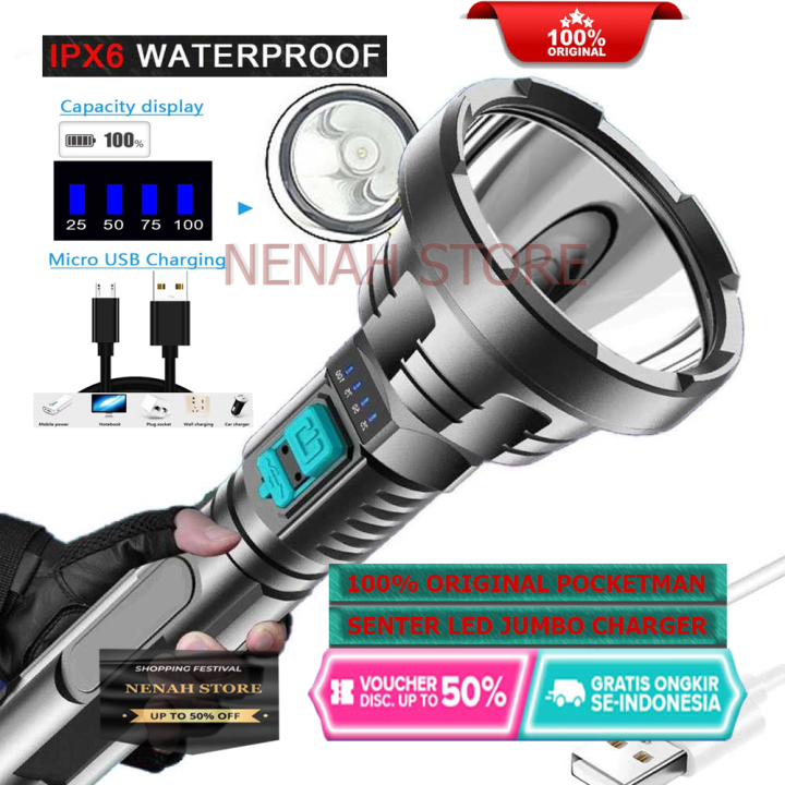 Lampu Senter LED Pocket V2 Generasi Terbaru Ukuranya Lebih Besar Dari ...