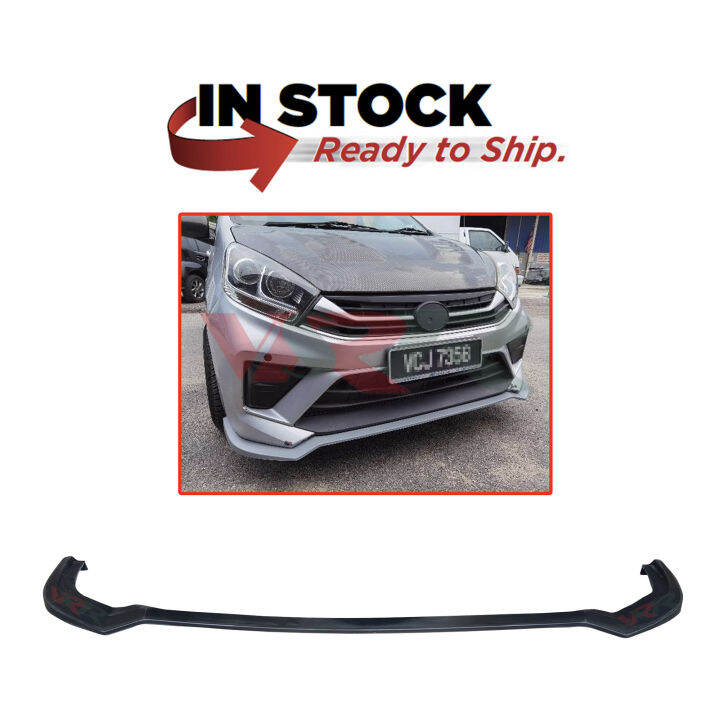Perodua Axia (2020) TAKERO Style Front Skirt Bumper Lower V Lip Vlip ...