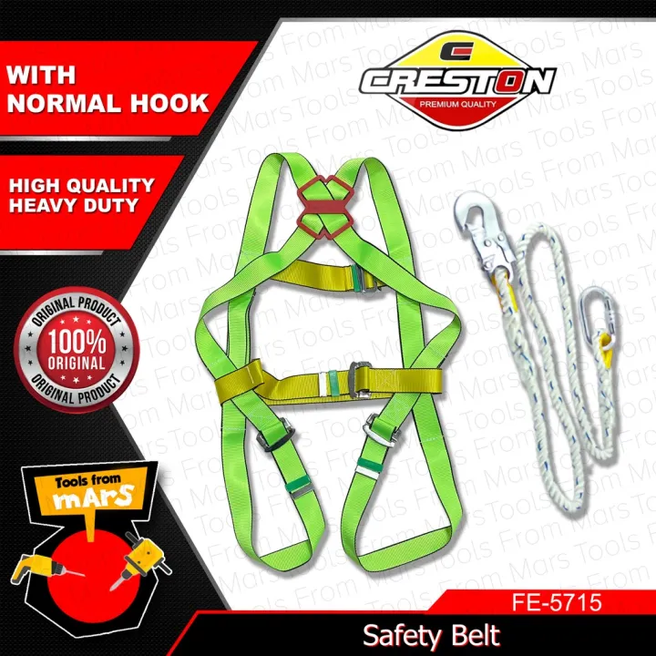 CRESTON Safety Belt Full Body with Small Hook FE5715 •TOOLS FROM MARS ...