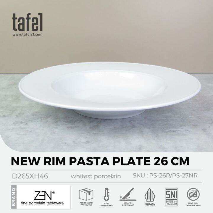ZEN Piring Rim Pasta Plate HORECA 26 cm | Lazada Indonesia