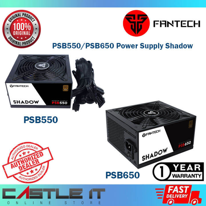 FANTECH PSB550/PSB650 Power Supply Shadow Power Supply with Low Noise ...