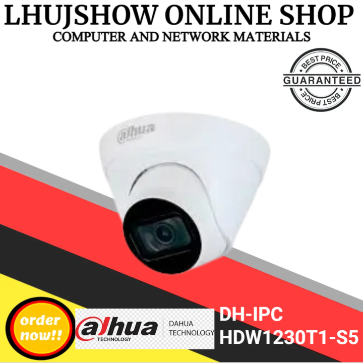 DAHUA DH-IPC-HDW1230T1-S5 2MP Entry IR Fixed-Focal Eyeball Netwok Camera | Lazada PH