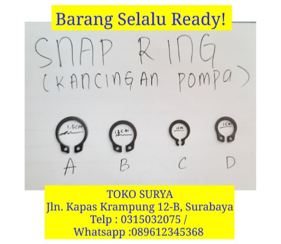 SPARE PART POMPA AIR SNAP RING / KANCINGAN POMPA AIR | Lazada Indonesia