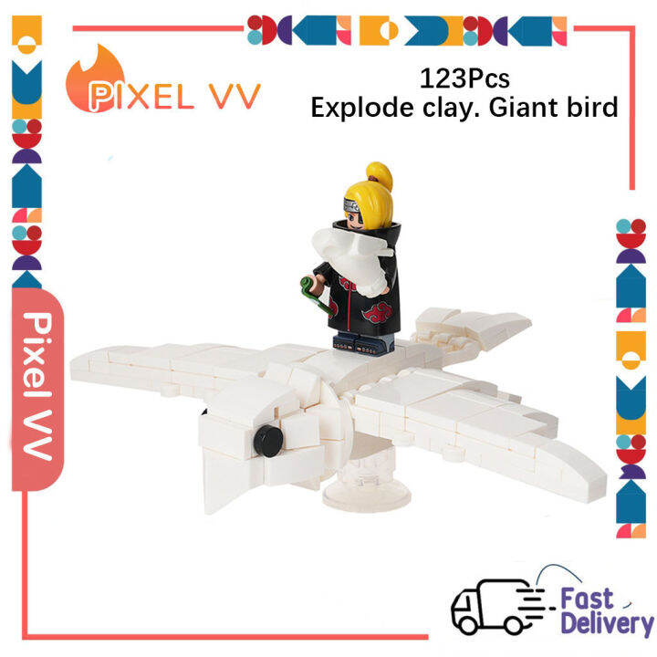 NARUTO MOC Building Blocks Deidara Explode Clay.Giant Bird MOC Bricks ...