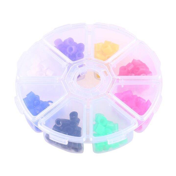 160pcs/box Dental Code Rings Recognition Circle Colorful Ring Silicone ...