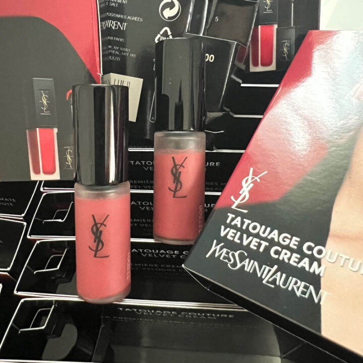 💋3ml&สี216💋 YSL Tatouage Couture Velvet Cream Matte Liquid Lipstick ...