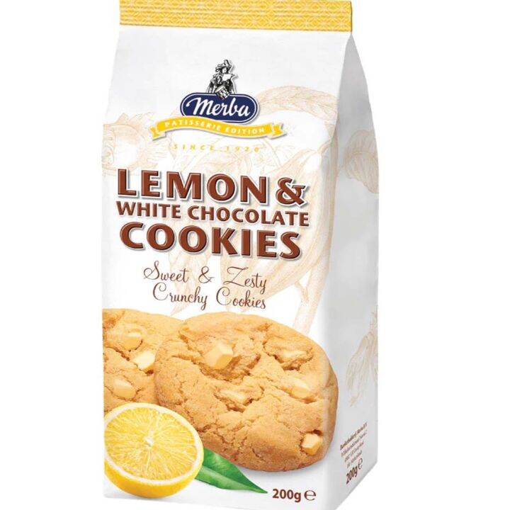Merba Lemon & White Chocolate Cookies 200g | Lazada PH