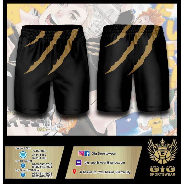 Full Sublimation Haikyuu!!! MSBY Black Jackals Shorts | Lazada PH