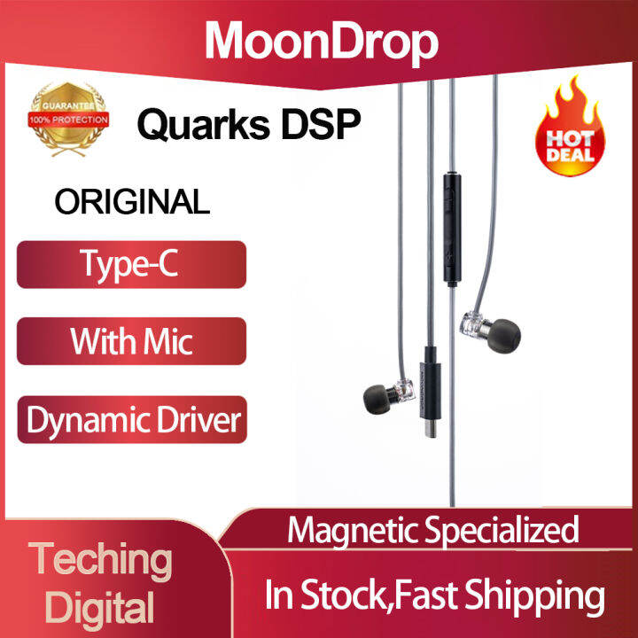 MoonDrop Quarks DSP with Microphone Type-C /3.5mm Enclosed Front Cavity ...