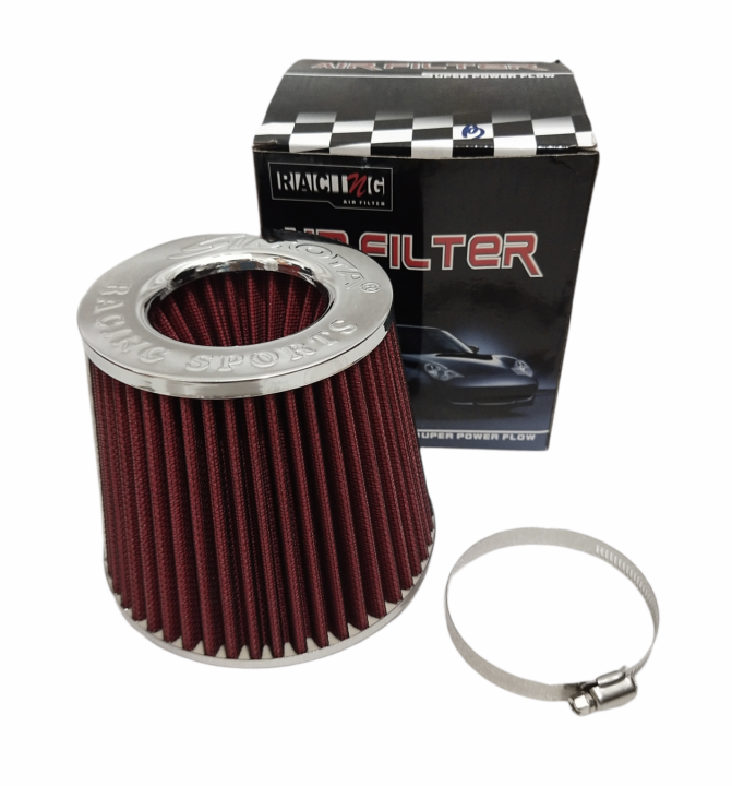 Universal AIR FILTER Super Power Flow 3" inlet (Red) | Lazada PH