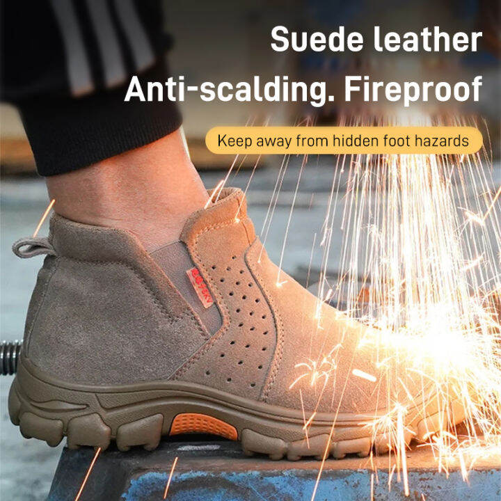 coolrich New anti-stabbing smash resistant protection shoes | Lazada PH