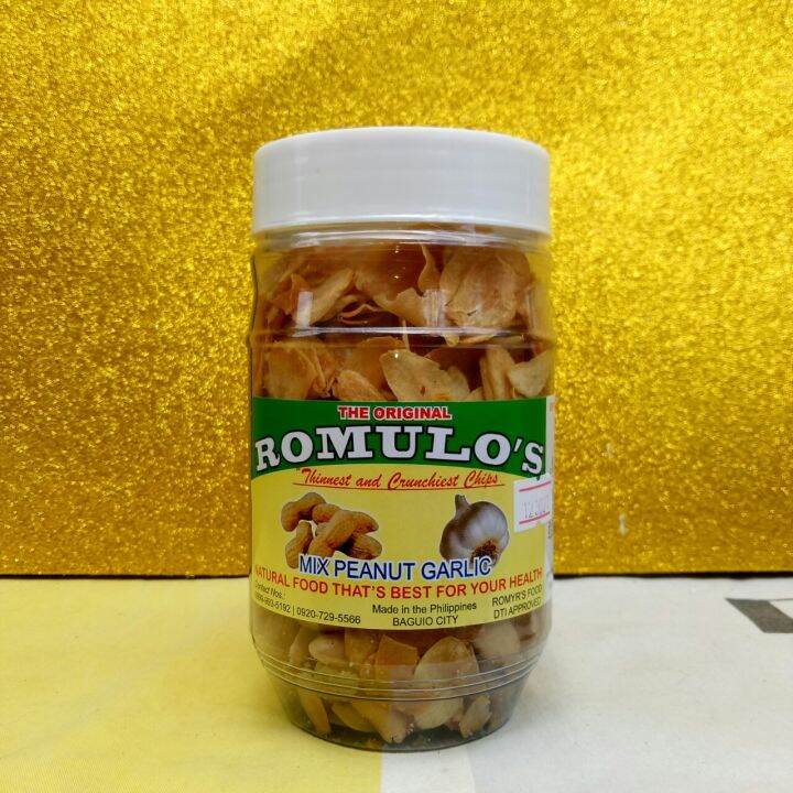 Baguio Pasalubong Romulo's Mix Peanut Garlic Chips, Baguio Products ...