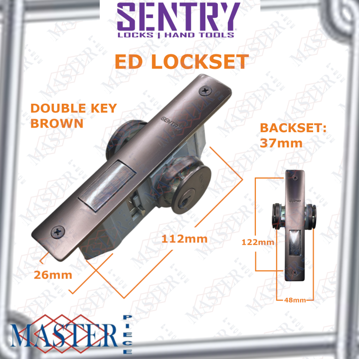 (1SET) SENTRY ED Lockset Double Key (BROWN) | Lazada PH