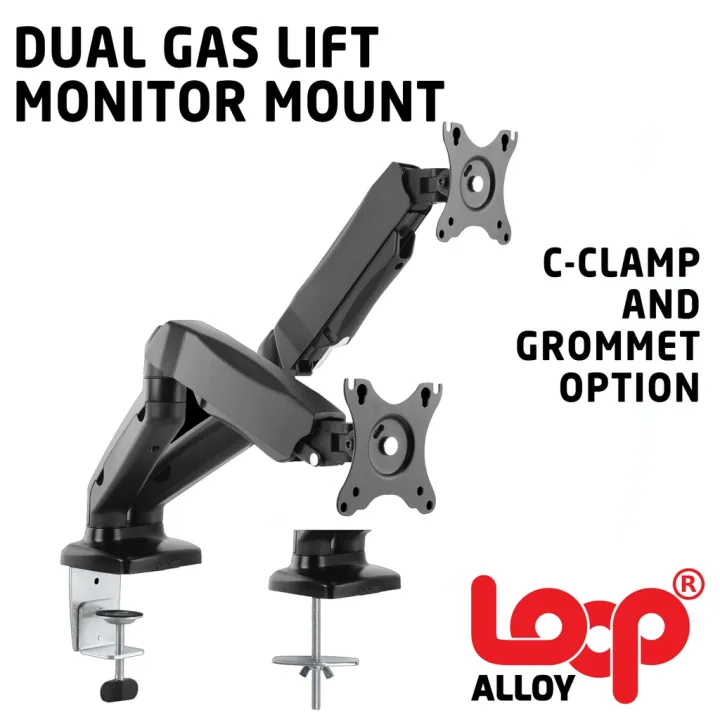 LOOP ALLOY Dual GasLift Monitor Bracket Mount C-clamp and Grommet ...