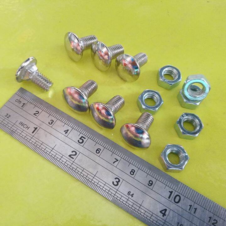 BAUT MUR CB M8x15 NIKEL / BAUT M8 X 15 PANJANG 1.5CM / BAUT 13 KUNCI 13 ...