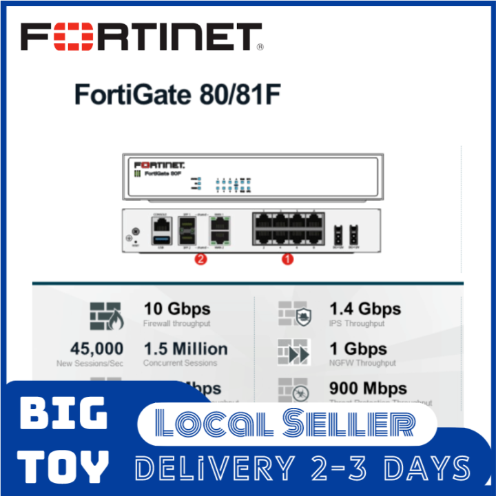 [SG Seller] Fortinet FortiGate 80F Firewall Router FG-80F 1 Year UTP | Lazada Singapore